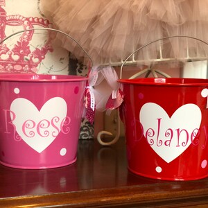 Personalized Love Bug Valentine Bucket - 5 Quart - Gift Basket ...