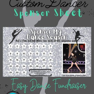Editable Dance Fundraiser Calendar: Ballet Pick a Date (digital ...
