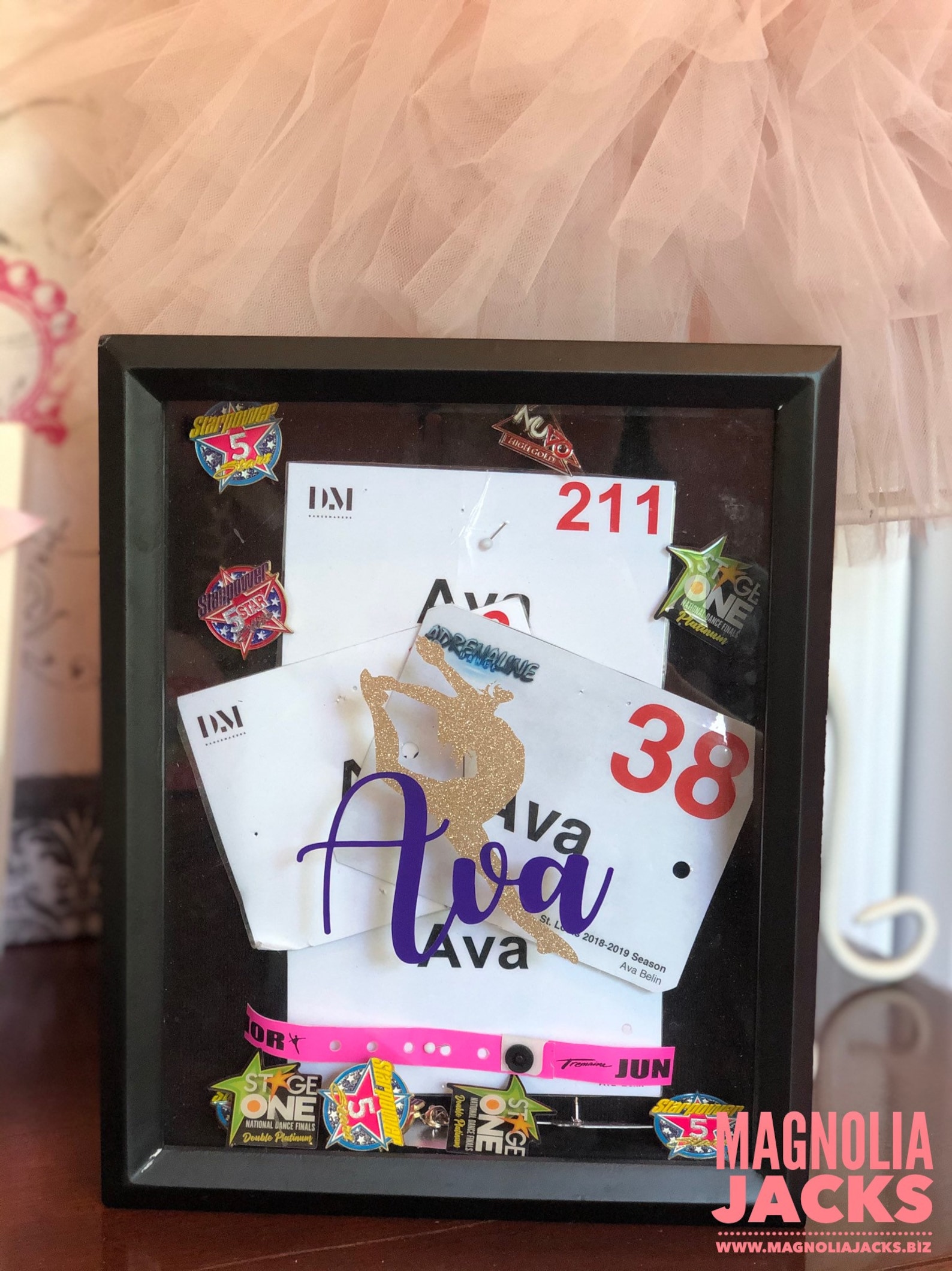 Dance Competition Shadowbox | Pin Holder | Dancer Gift | Showcase Gift ...
