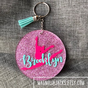 Dance Keychain Acrylic Key Chain Personalized Acrylic Keychain Dance ...