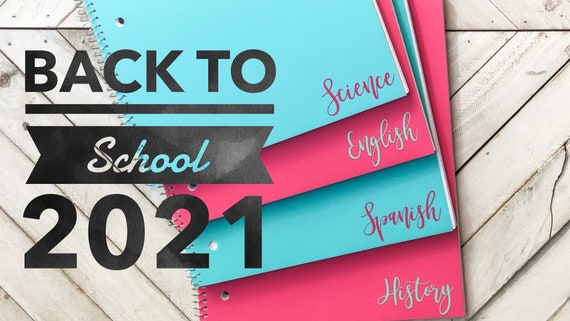 Stickers Name Decals Name School Subject Notebook - Etsy