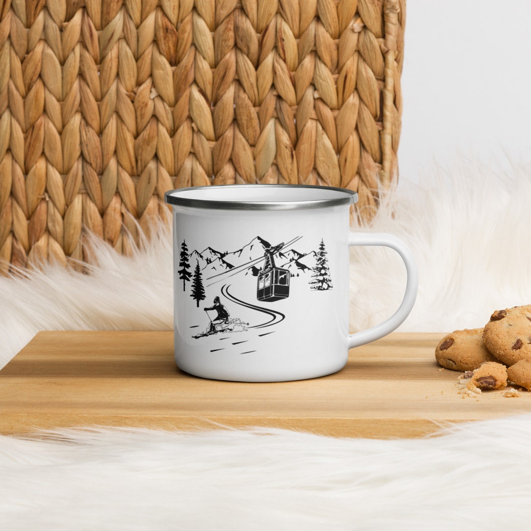Ski Camp Mug Mountain Skier Gift Coffee Cup - Etsy