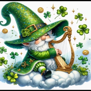 Lucky Irish Gnomes 2 Grayscale Art Coloring Book - Etsy