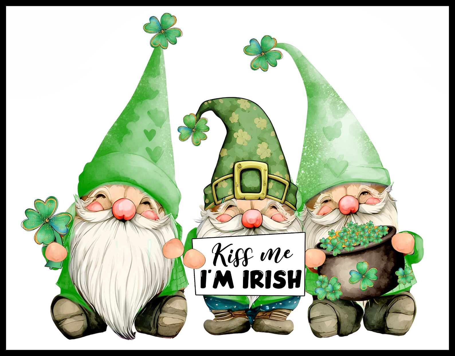 Lucky Irish Gnomes Grayscale Art Coloring Book - Etsy