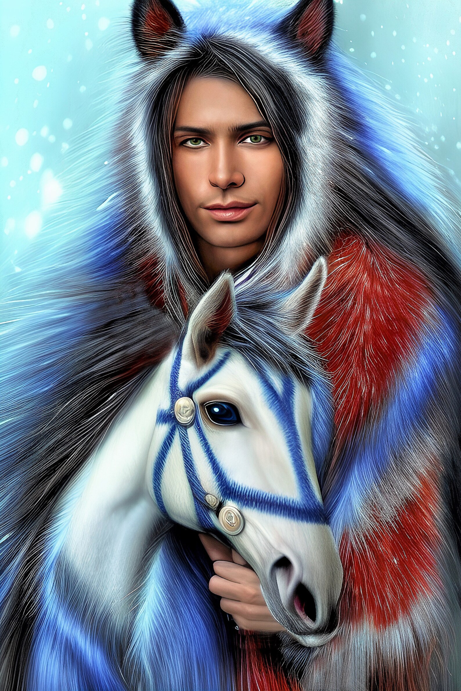 Winter Animal Fantasy Grayscale Art Coloring Book - Etsy