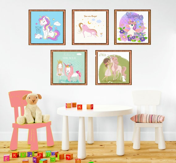 FANTASY UNICORN PRINTS 2 Includes 5 Digital Images for - Etsy