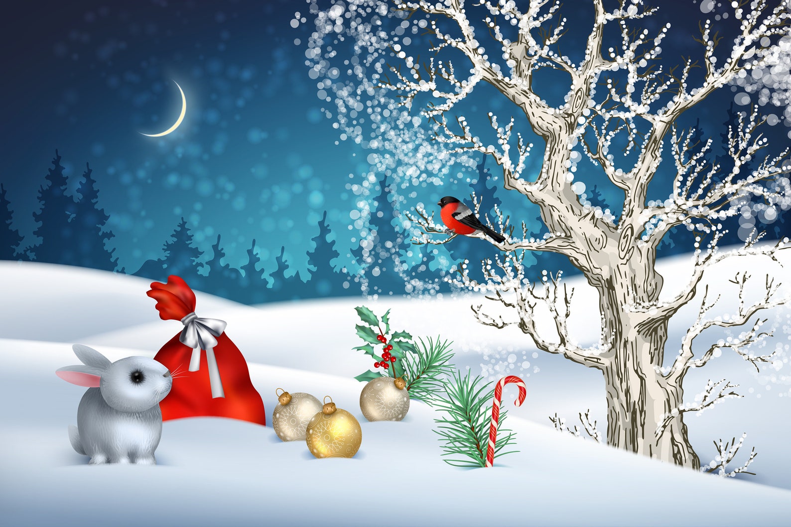 Christmas Magic Grayscale Art Coloring Book - Etsy