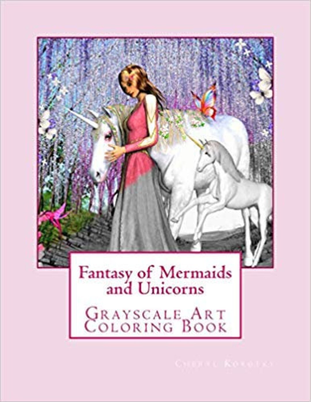 Fantasy of Mermaids & Unicorns Grayscale Art Coloring Book - Etsy