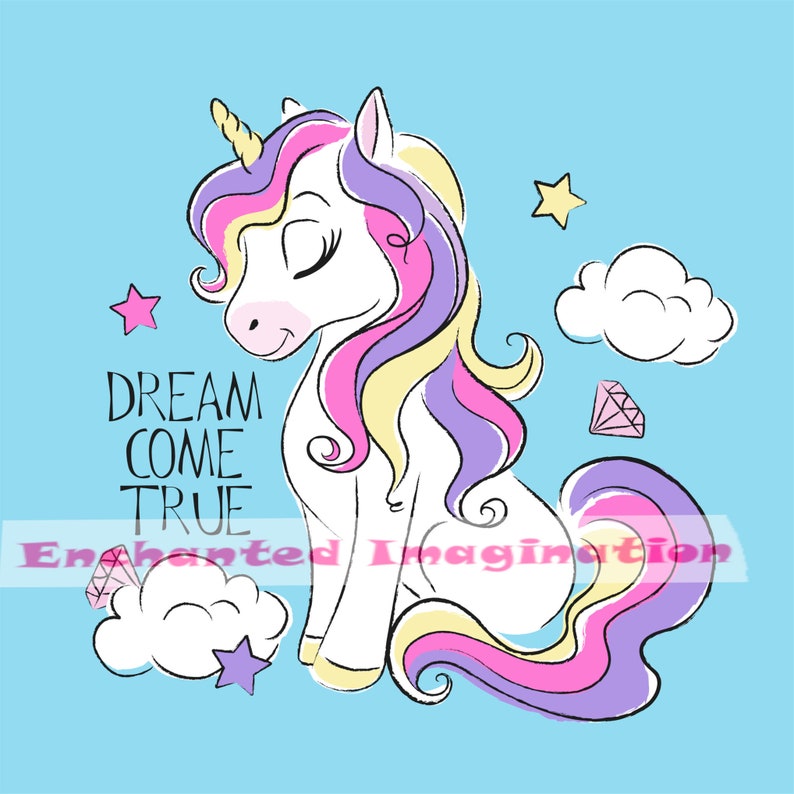 FANTASY UNICORN PRINTS 2 Includes 5 Digital Images for - Etsy