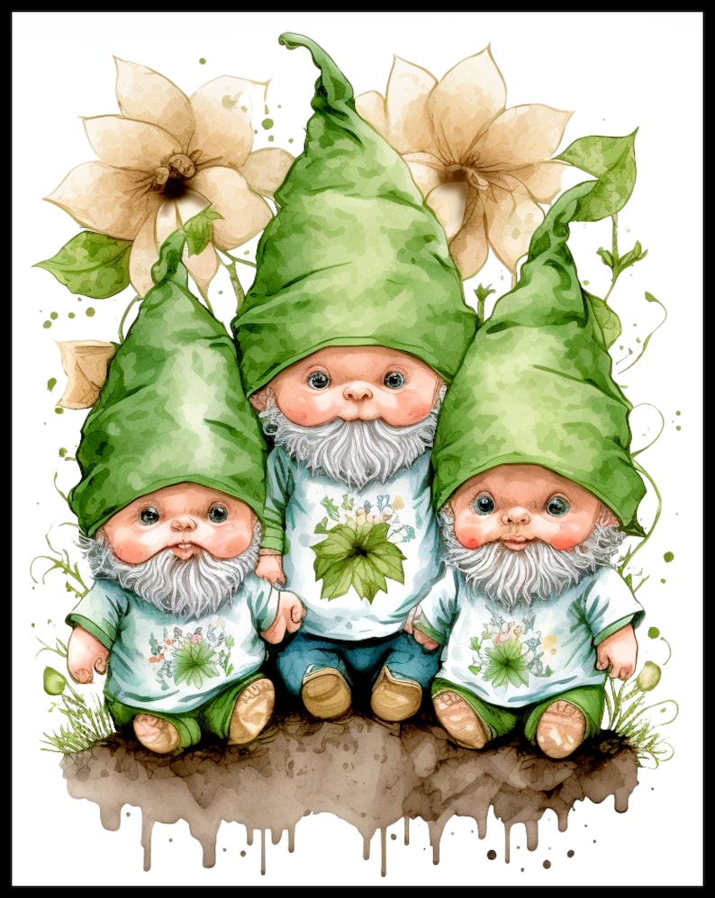Lucky Irish Gnomes Grayscale Art Coloring Book - Etsy