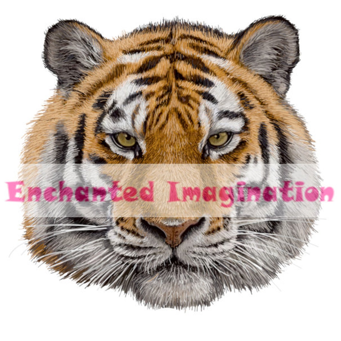 Tiger Face 2 Versions W/bonus Seamless Tiles 1 Png Graphic - Etsy