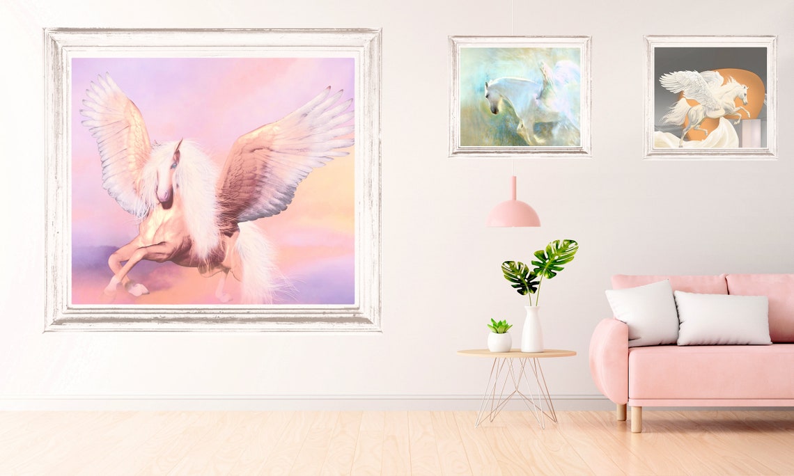 Mystical Pegasus Digital Pictures#1, 5 Digital Images for Framing, Junk ...
