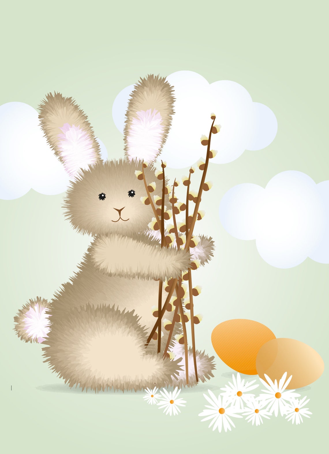 Happy Easter for Children and Adults Line and Grayscale Art | Etsy