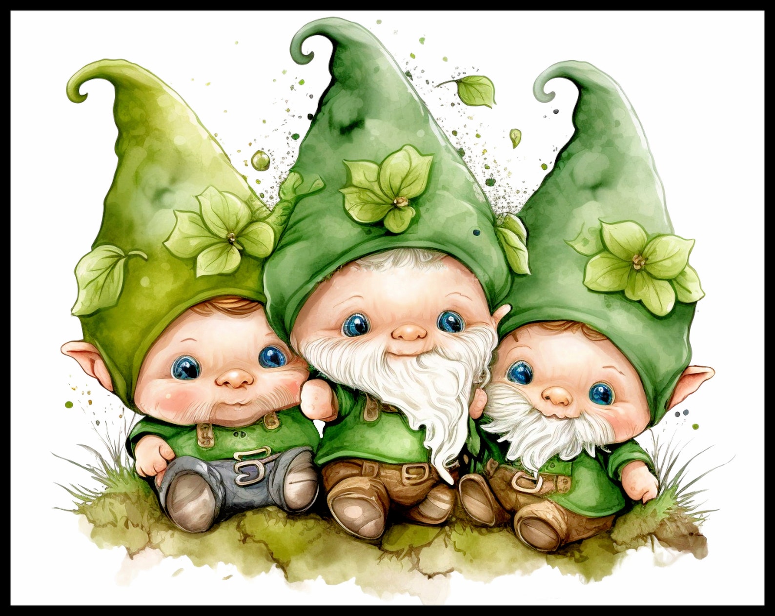 Lucky Irish Gnomes Grayscale Art Coloring Book - Etsy