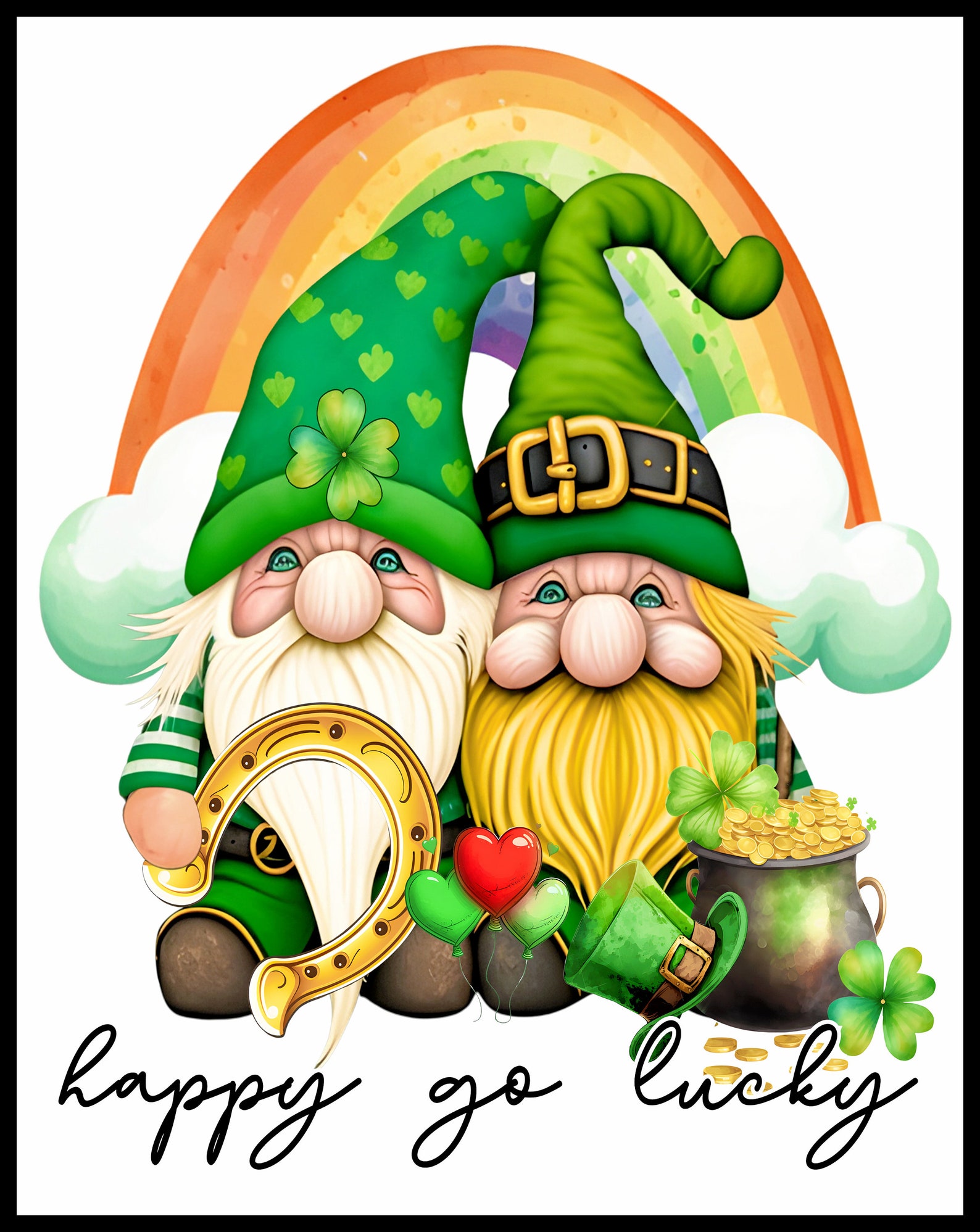 Lucky Irish Gnomes Grayscale Art Coloring Book - Etsy
