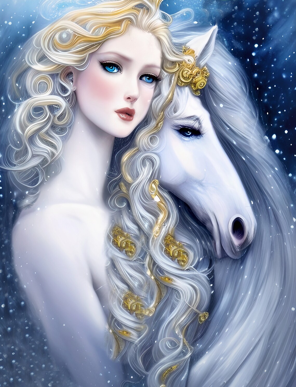 Winter Animal Fantasy Grayscale Art Coloring Book - Etsy