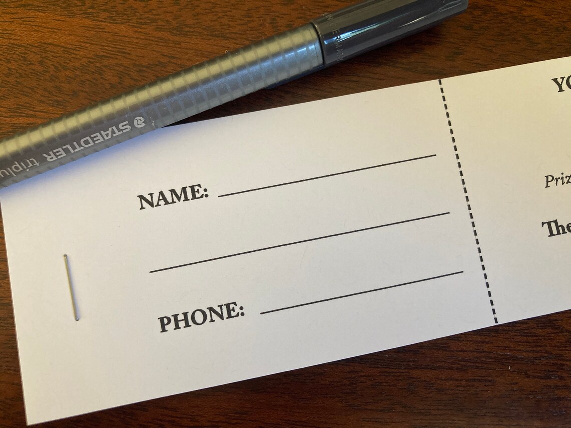 Printed Raffle Tickets: 20 Books of 8 - Etsy