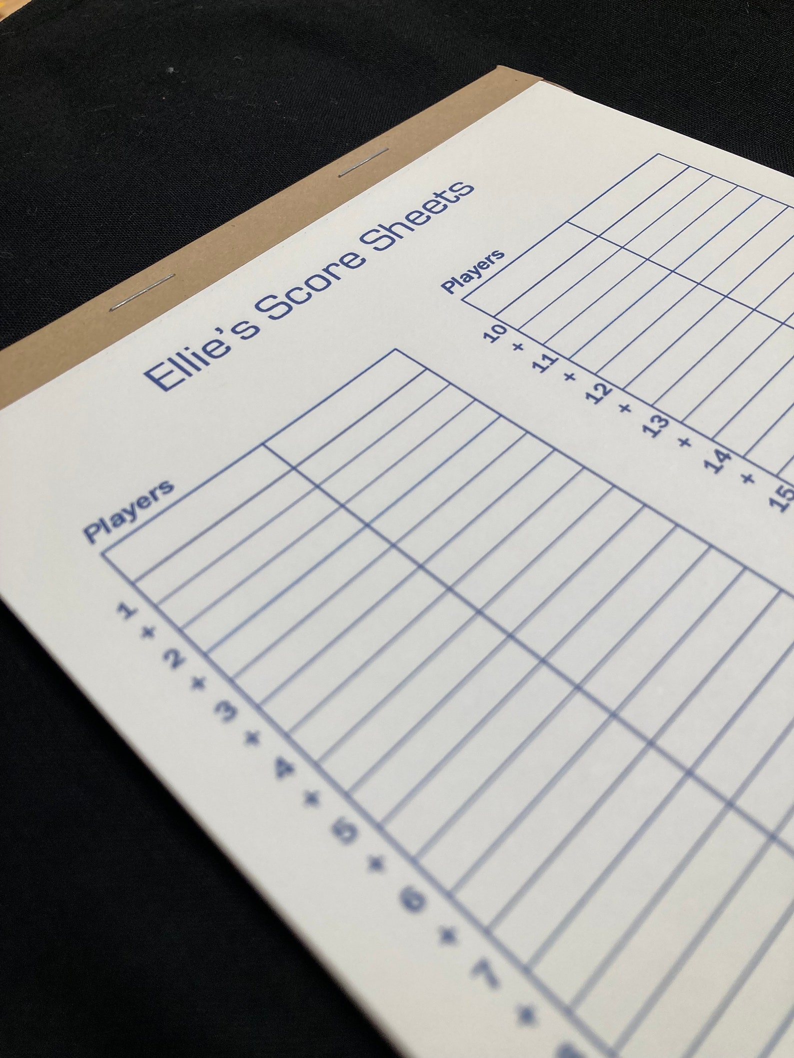 Personalized Scrabble Score Card Notepad: Family Game Night (half Size ...