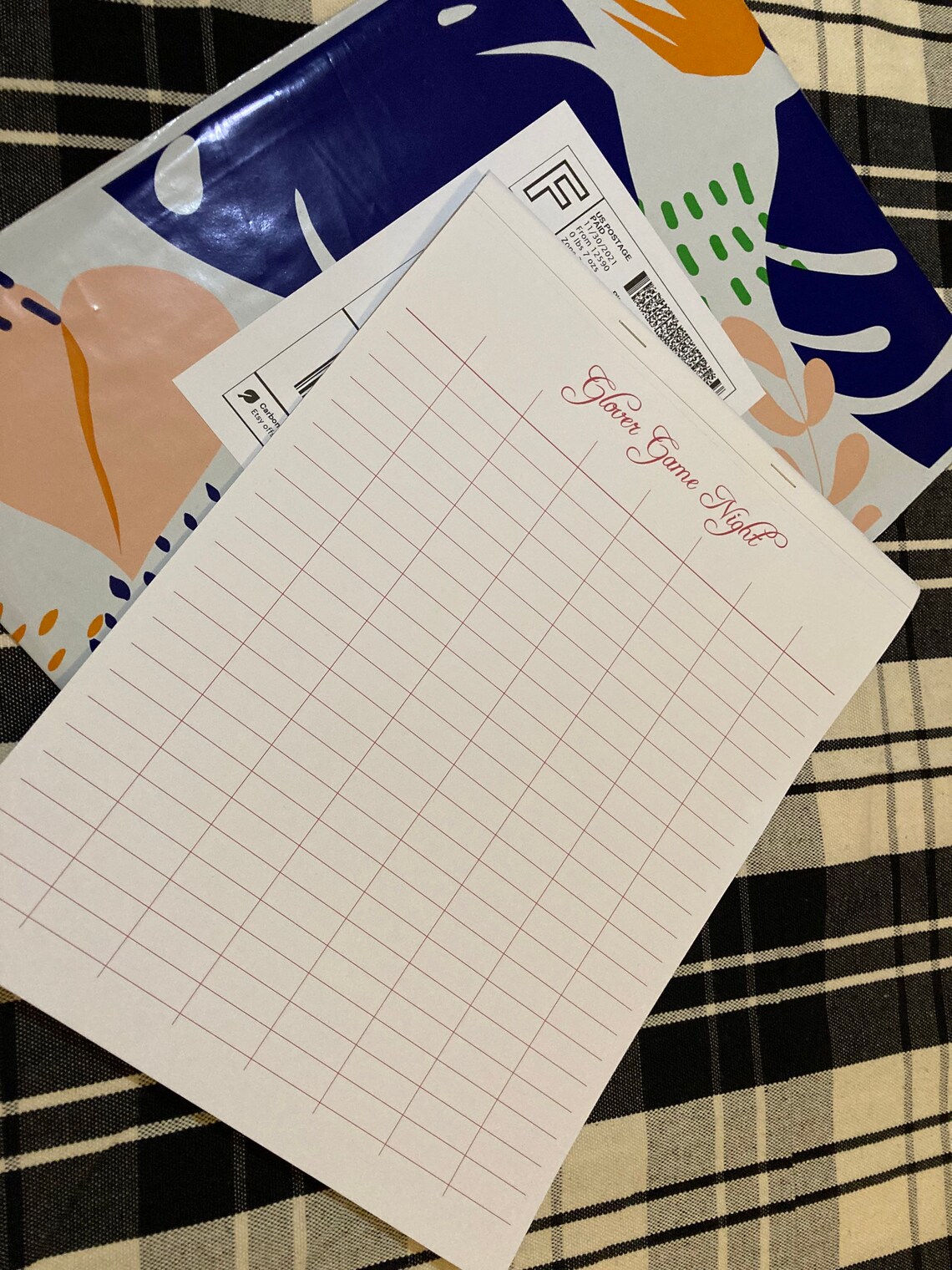 Game Score Card for Family Game Nights Custom Made 8.5 X 11 - Etsy