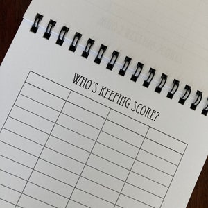Customizable Game Scorecard Book: Family Game Night, 4 Player - Etsy
