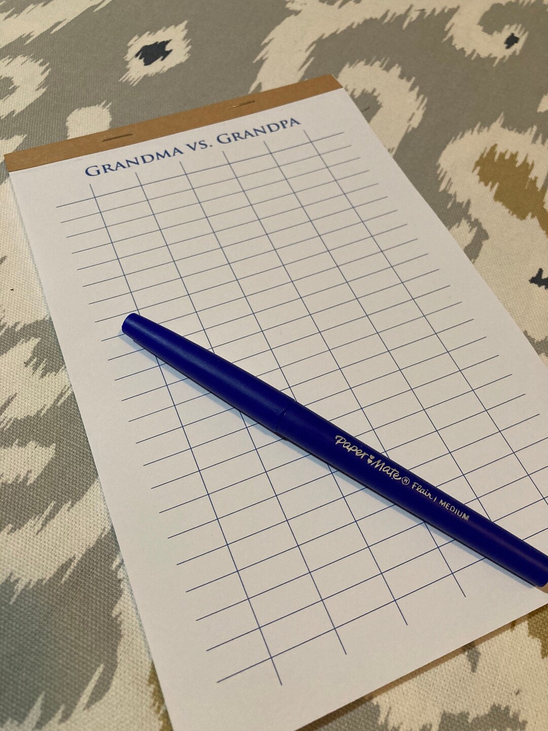 Personalized Game Score Card Notepad for Family and Friends Game Nights ...