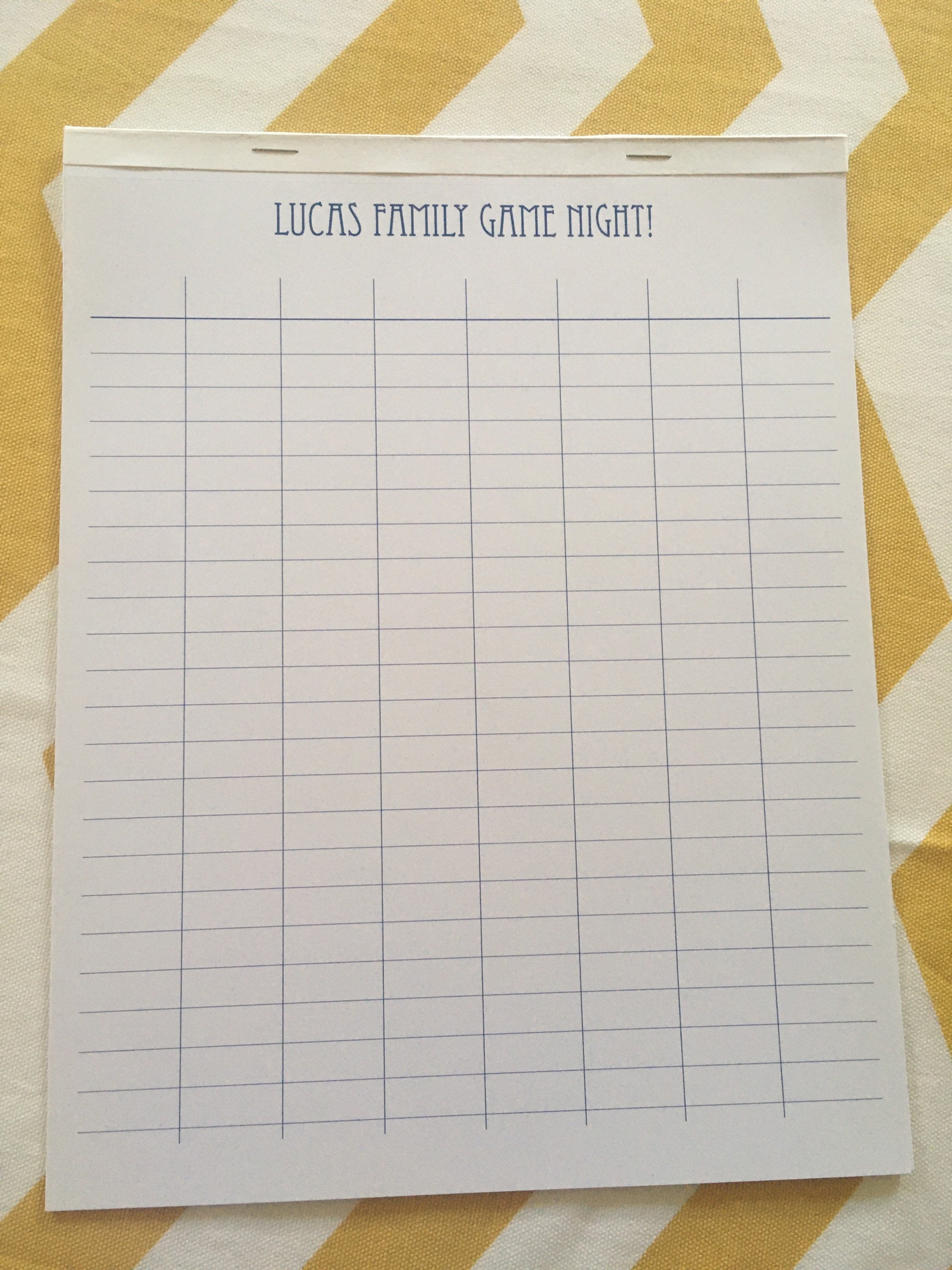 Custom Game Score Cards: Set of 3, Perforated Sheets - Etsy