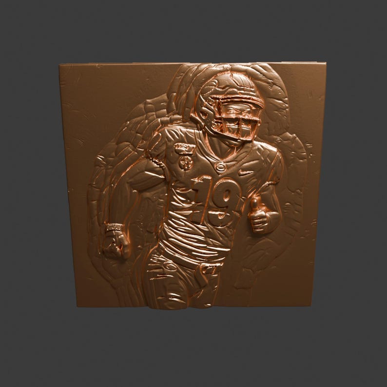 Rugby Player 3D Relief STL | Wood Carving CNC Router File | Rustic ...
