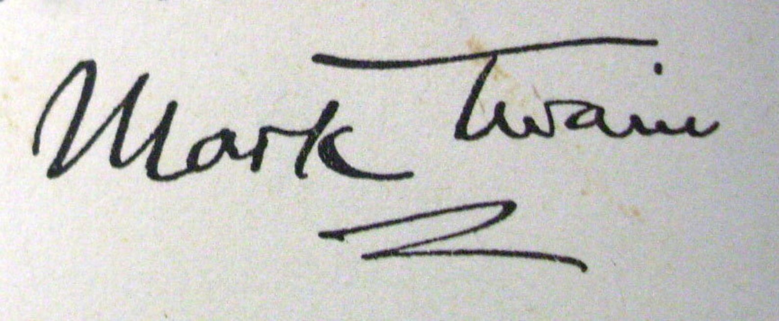 Mark Twain Signature Wall Art: Adhesive Vinyl Letters Wall - Etsy