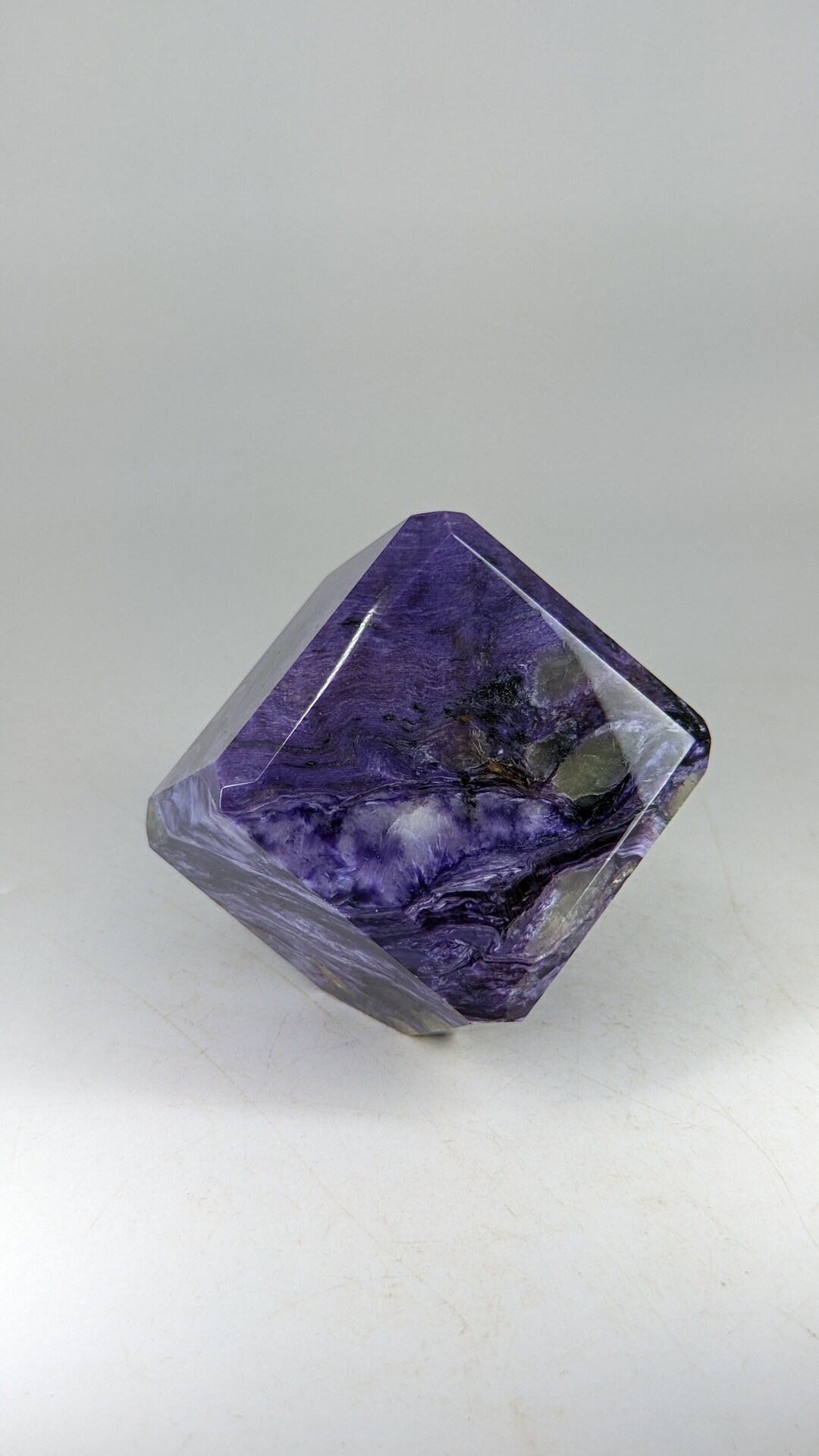 Large Charoite Cube Rare High Energy Vibration Health - Etsy