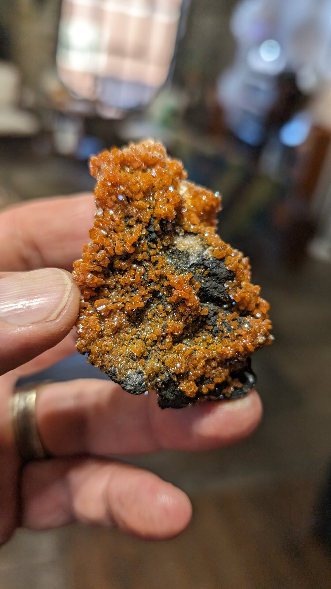 Cube Crystal Vanadinite Cluster Specimen Orange Red Crystal Hexagonal ...