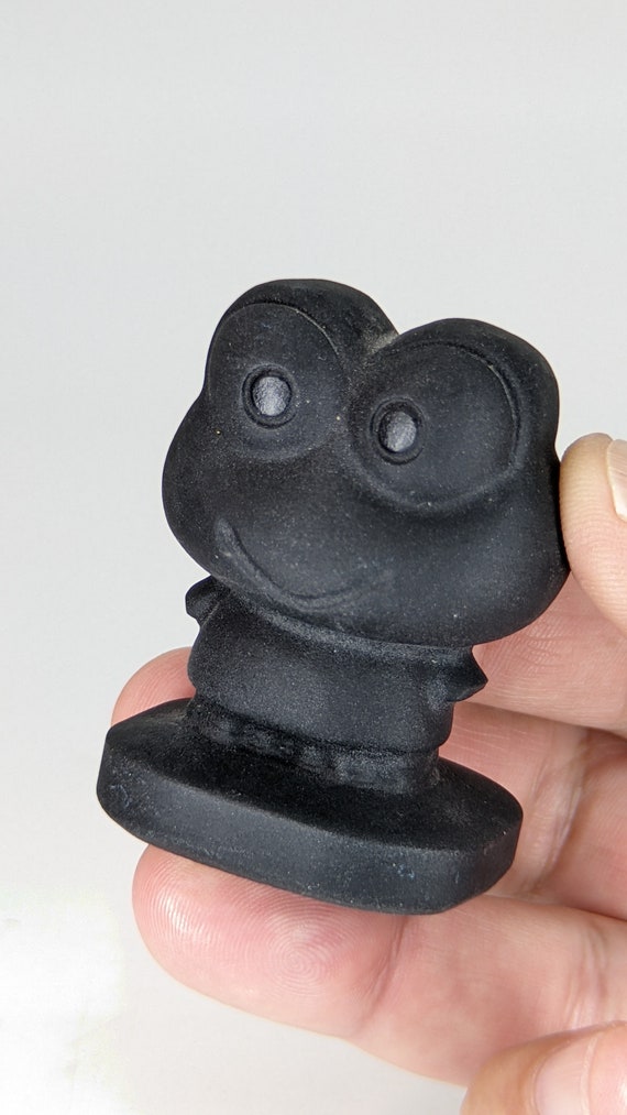 Black Obsidian Baby Frog Froggy Toad Crystal Stone Carved - Etsy