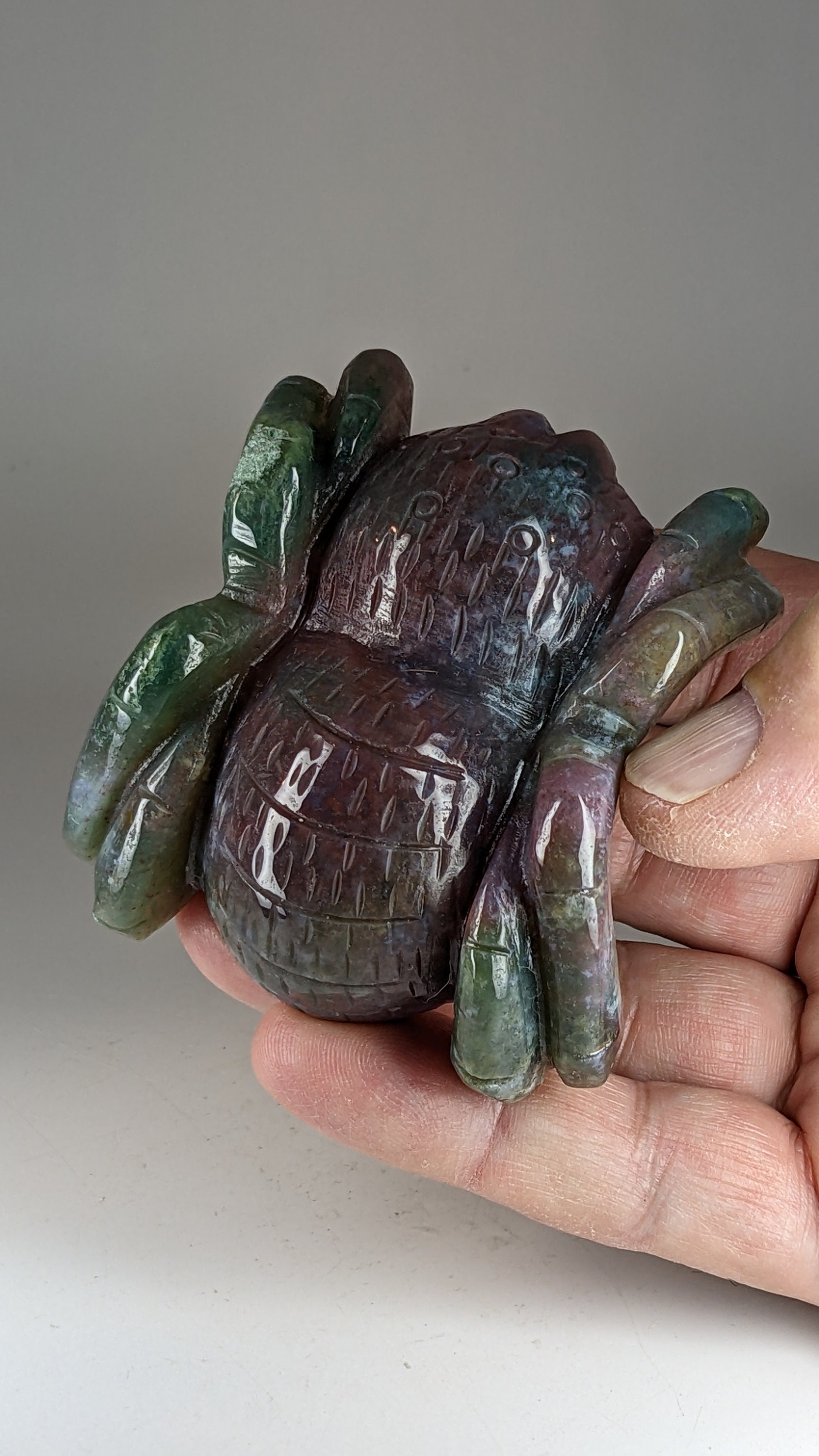 Ocean Jasper Stone Carved Spider Tarantula Crystal Carving Joy ...