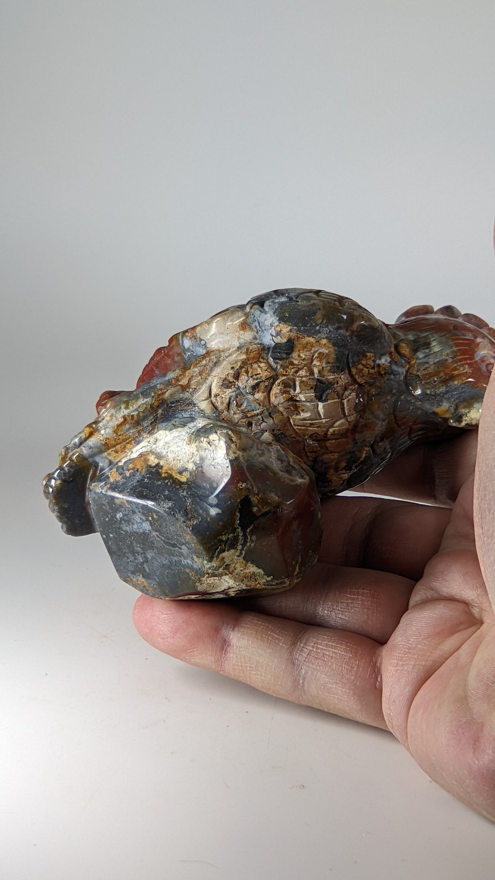 Ocean Jasper Stone Carved Crystal Parrot Bird Joy Happiness ...