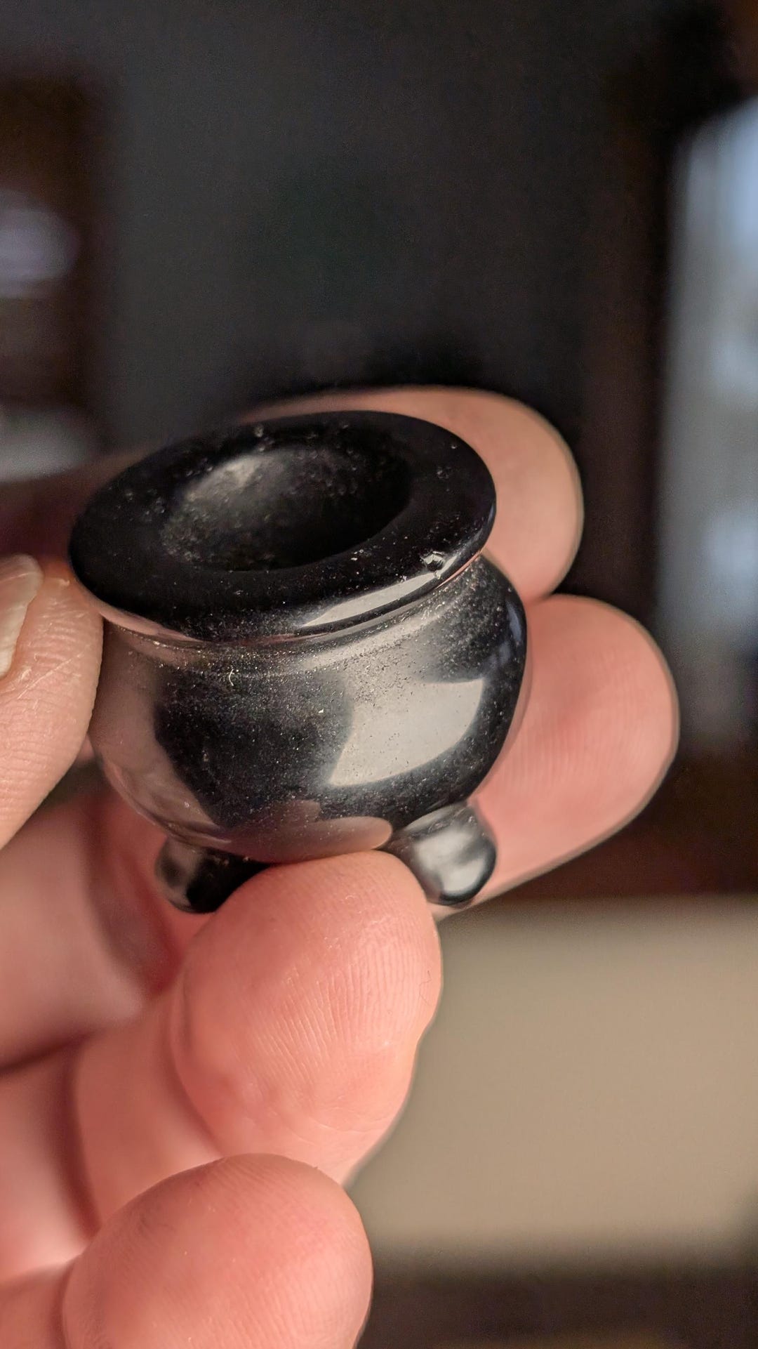 Carved Black Onyx Stone Cauldron Sphere Holder 26c54 - Etsy