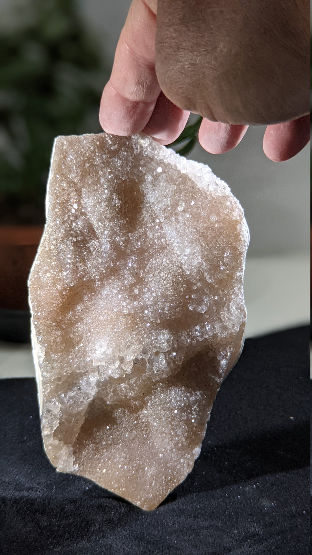 Long Thin Sparkling Spirit Quartz Specimen Slab Dish Display Crystals ...