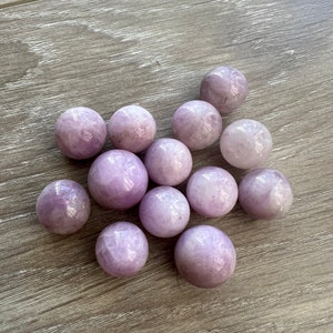 Kunzite Mini Spheres, Kunzite Sphere Pink Purple Kunzite Crystal ...