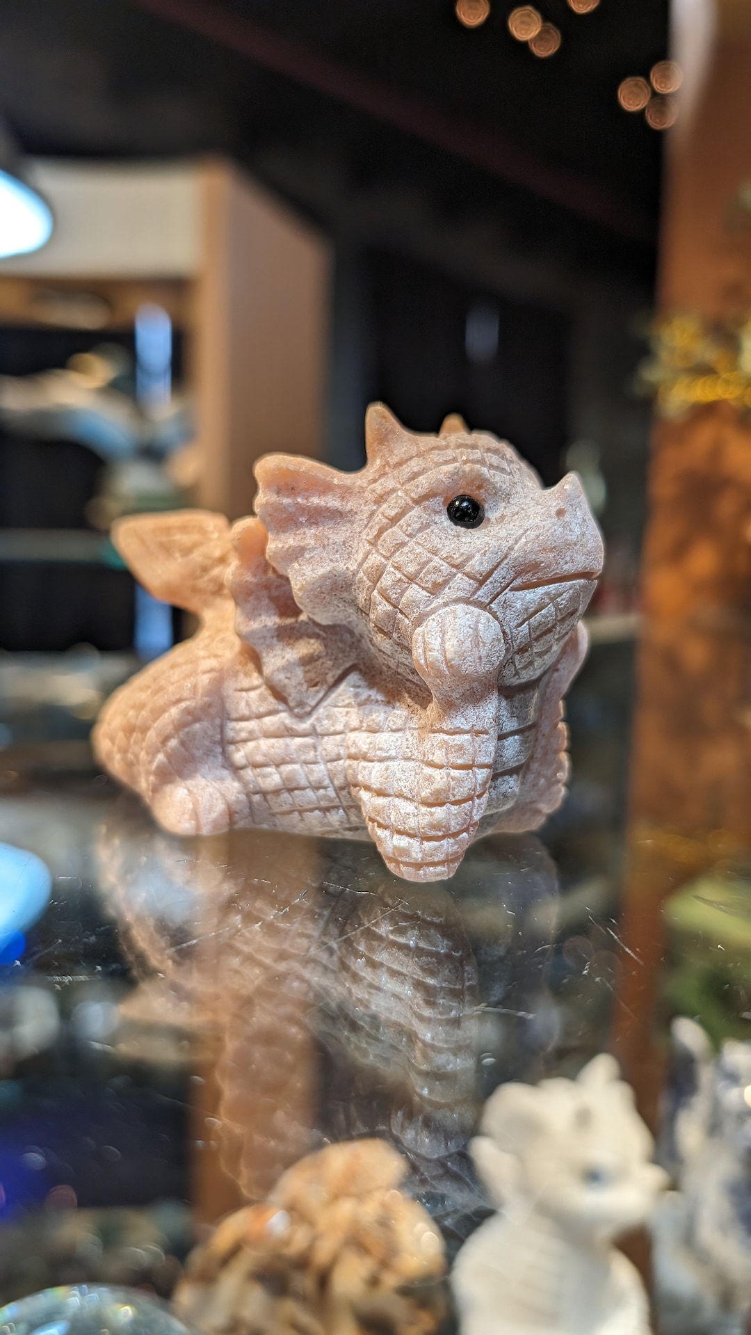 Sunstone Orange Baby Flying Dragon Stone Carved Crystal Carving ...