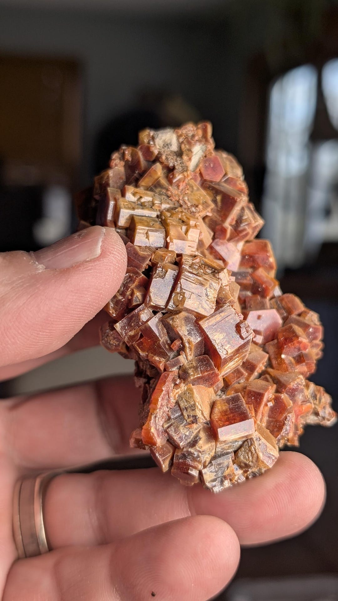 Cube Crystal Vanadinite Cluster Specimen Orange Red Crystal Hexagonal ...