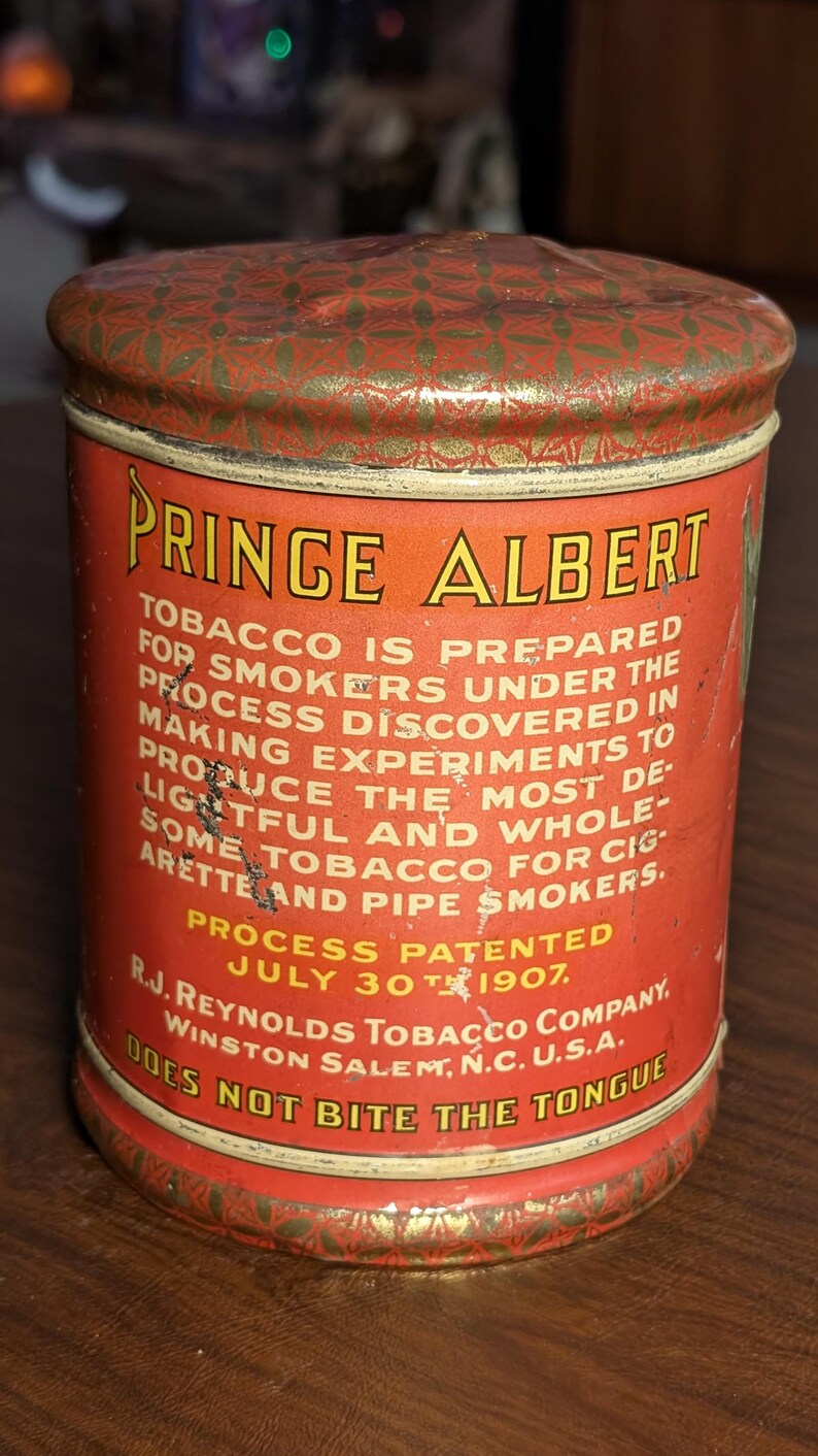Vintage Antique Prince Albert Crimp Cut Tobacco Tin RJ Reynolds Tobacco ...