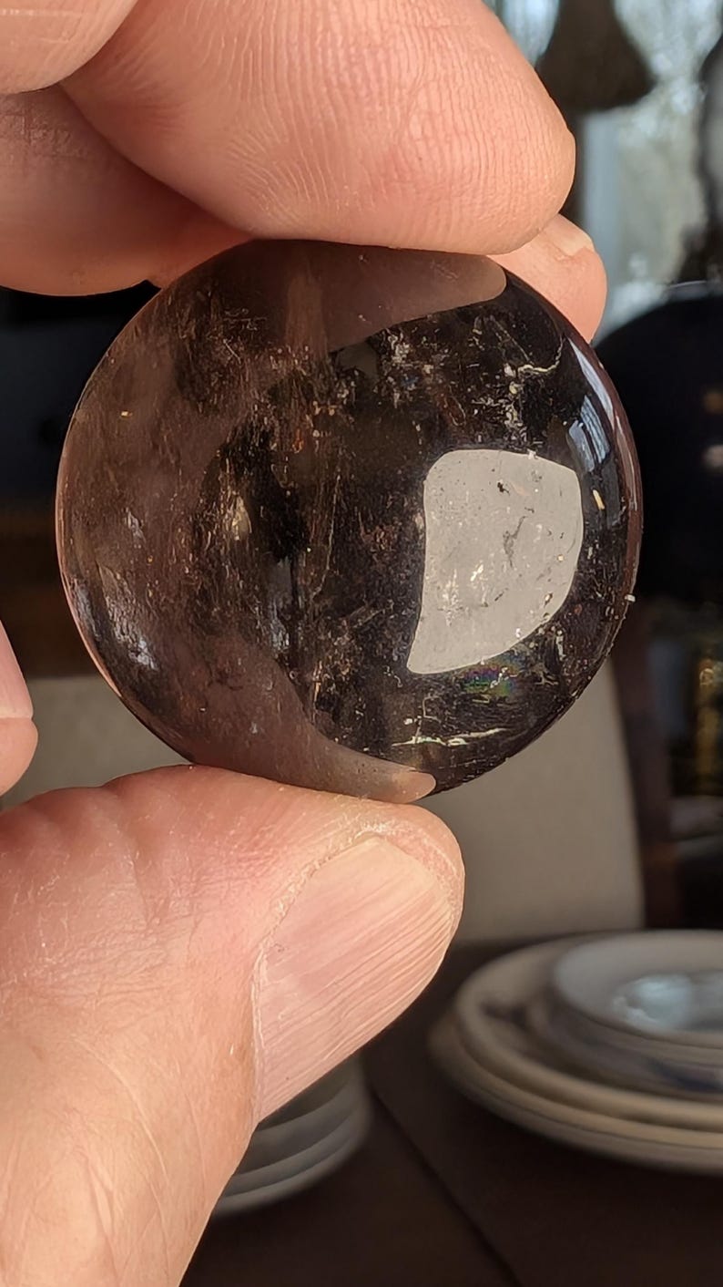 Smokey Quartz Rainbow Sphere Truth Positivity Cleansing Healing Stone ...