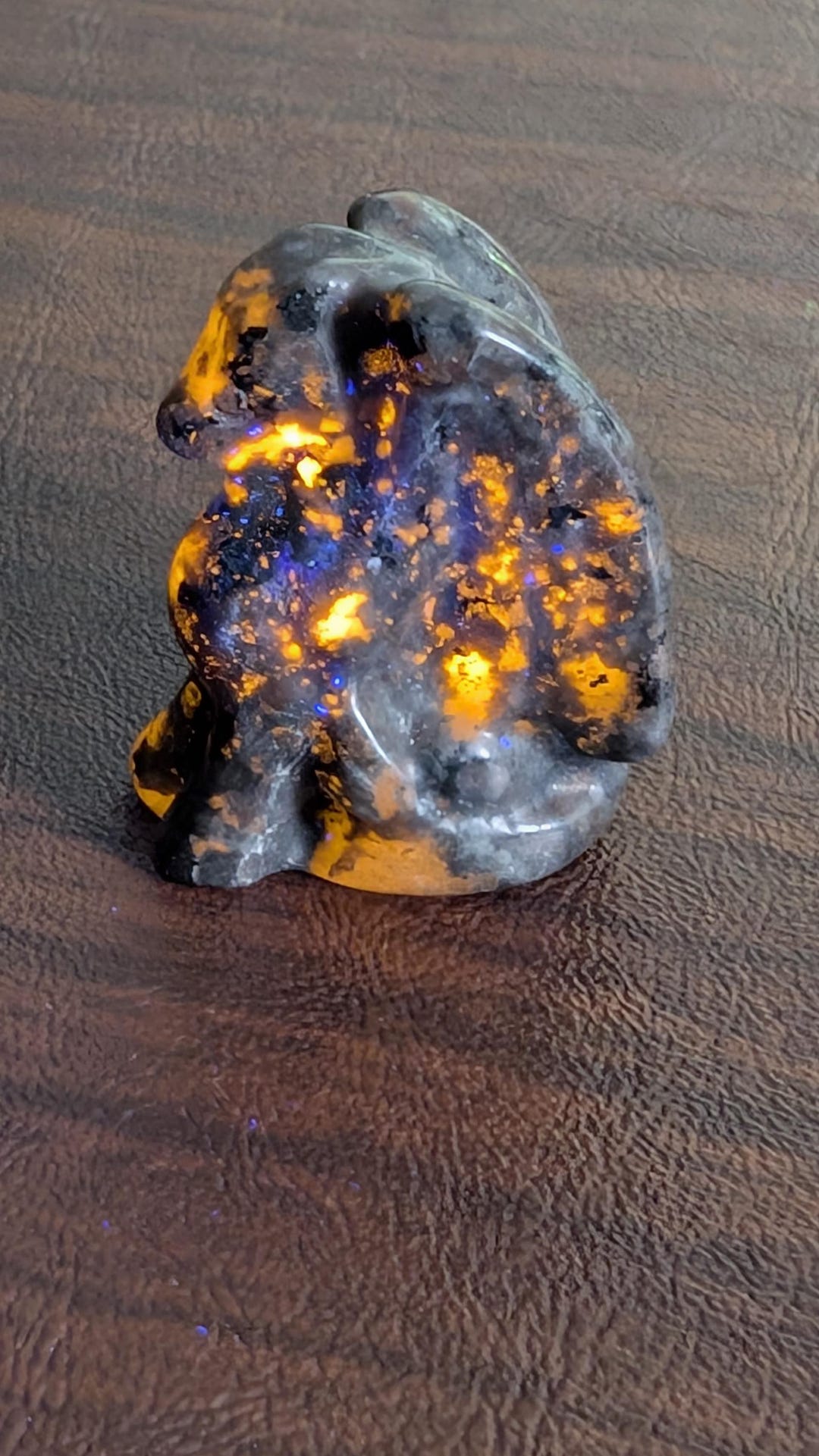 Syenite Rock Rich With Fluorescent Sodalite Stone Carved Flying Dragon ...