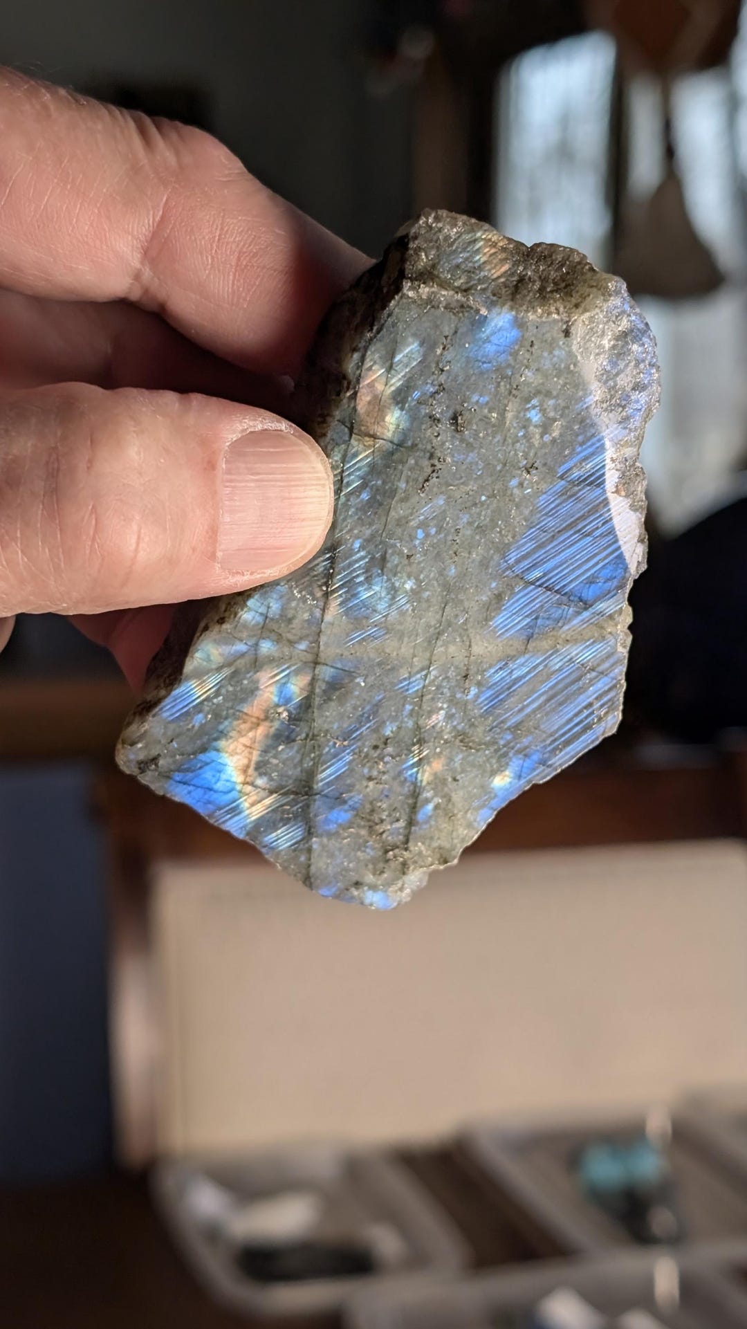Labradorite Blue Flash Stone Slab Rainbow Polished Natural 26a76 - Etsy