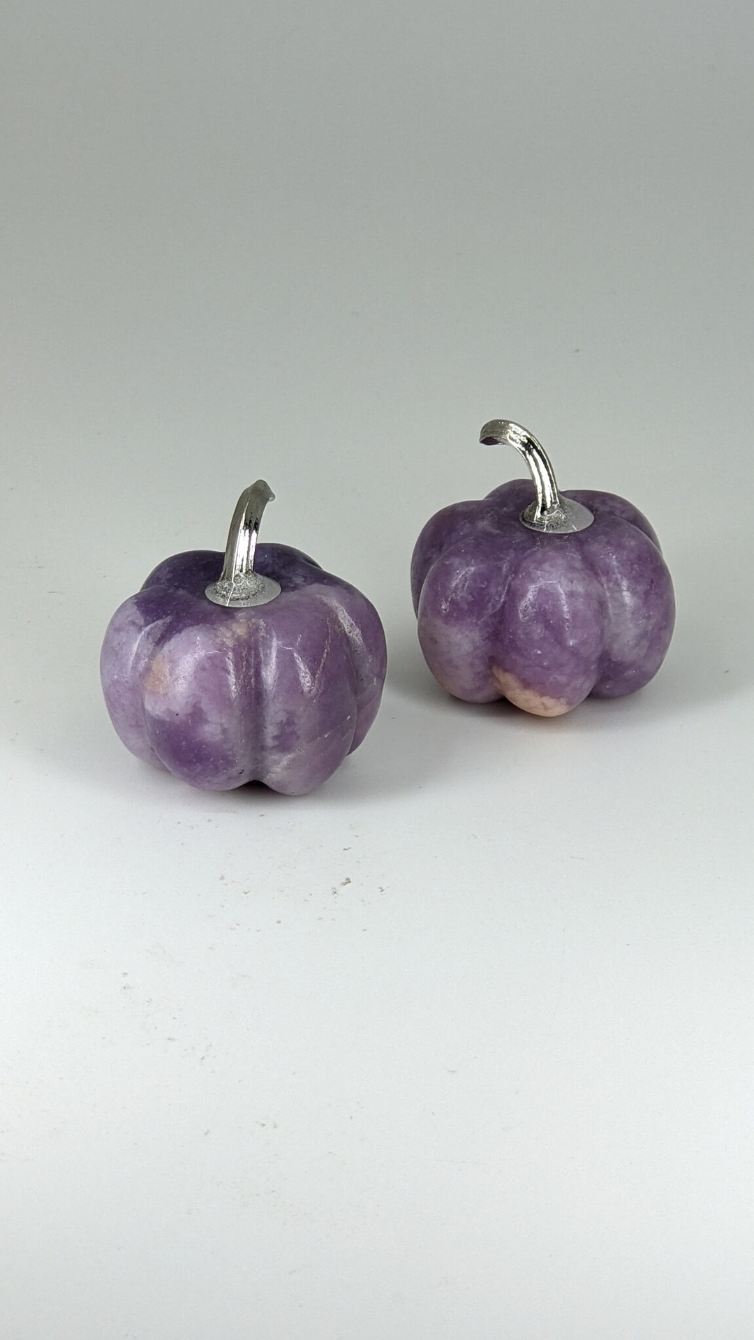 Lepidolite Stone Carved Pumpkin Carving Crystal Stone Stabilizing ...