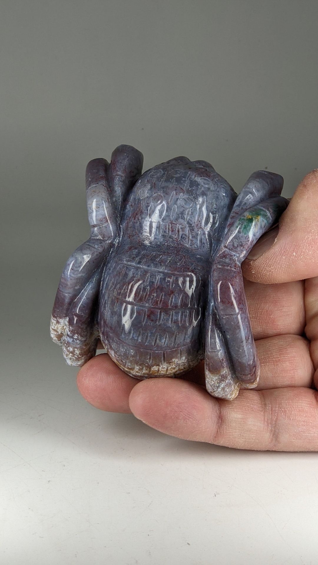 Ocean Jasper Stone Carved Spider Tarantula Crystal Carving Joy ...
