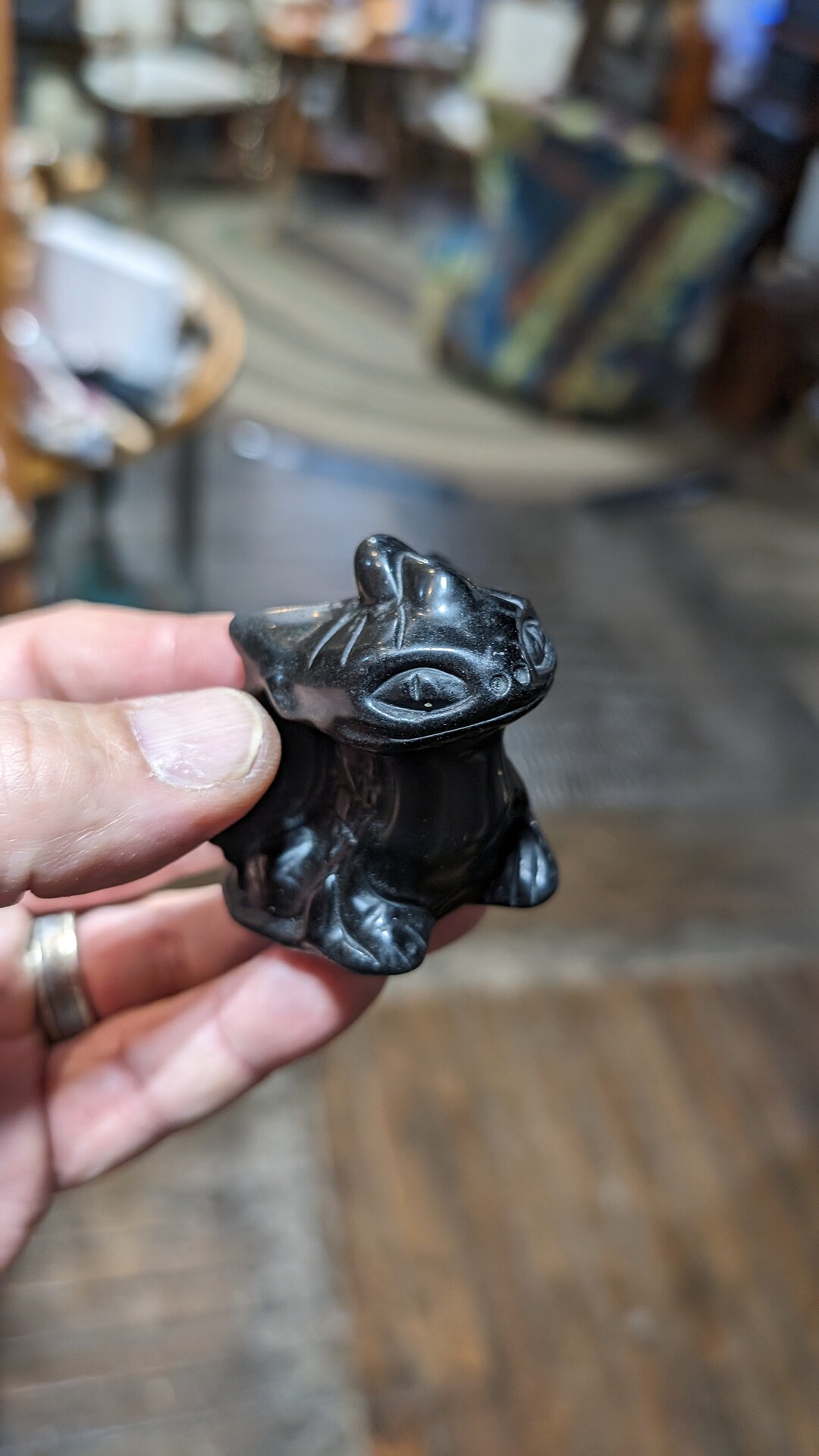 Black Obsidian Toothless Crystal Stone Carved Carving Who23c63 - Etsy