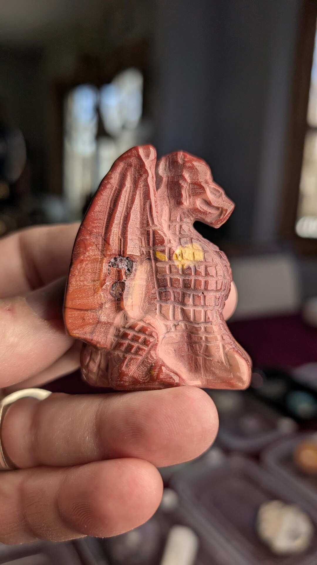 Stone Carved Mookaite Flying Dragon Carving Healing Crystal OF271 - Etsy