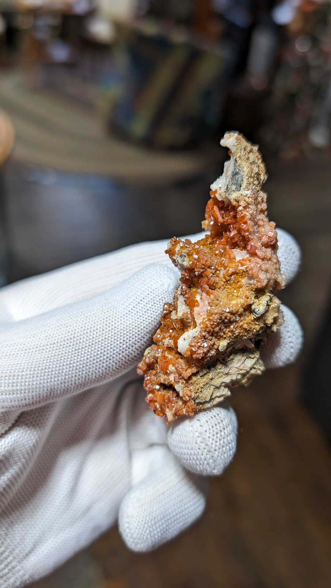 Cube Crystal Vanadinite Cluster Specimen Orange Red Crystal Hexagonal ...