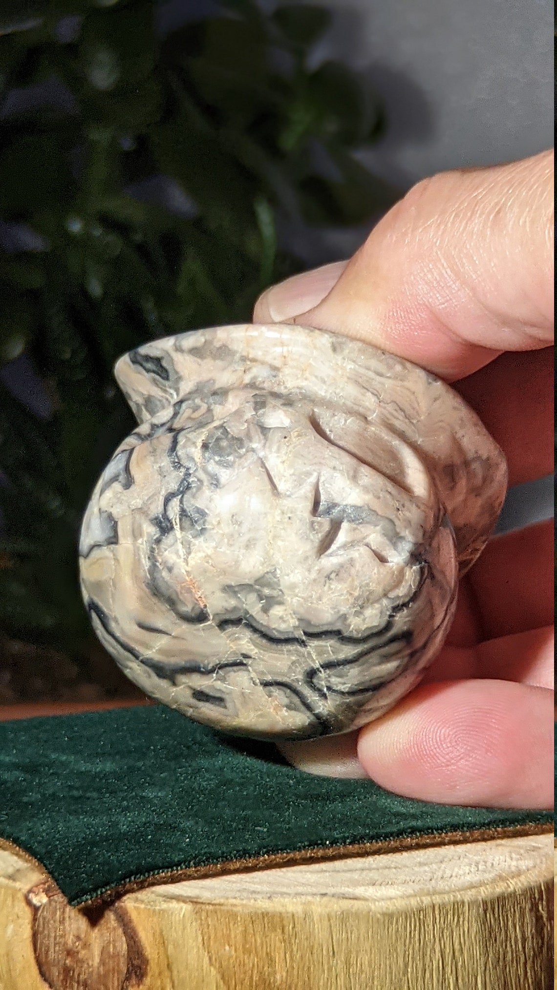 Unique Picasso Jasper Picasso Stone Limestone Carved Pumpkin - Etsy
