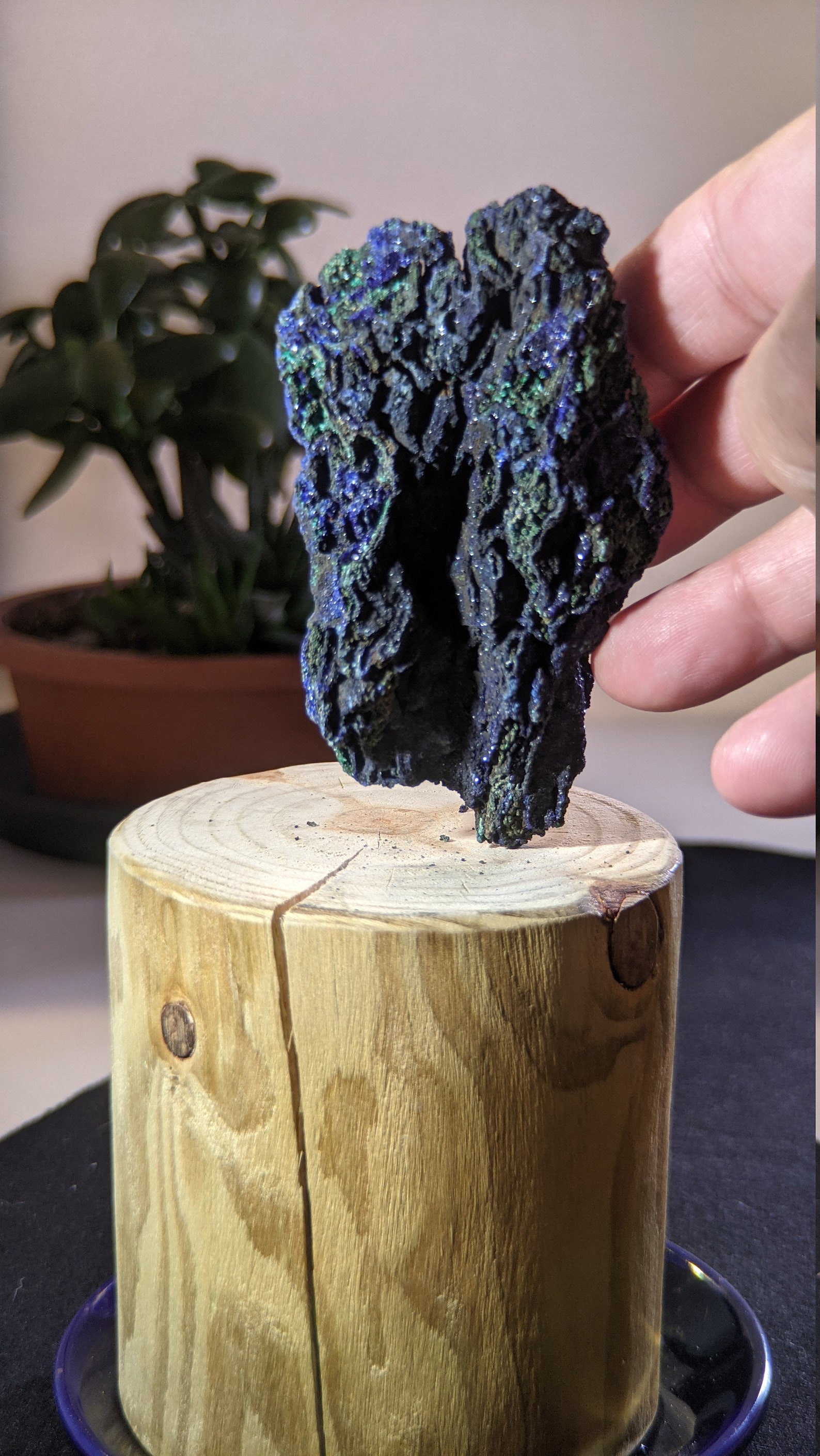 Natural Deep Blue Azurite Slab Stone Point Tower Healing Blue - Etsy