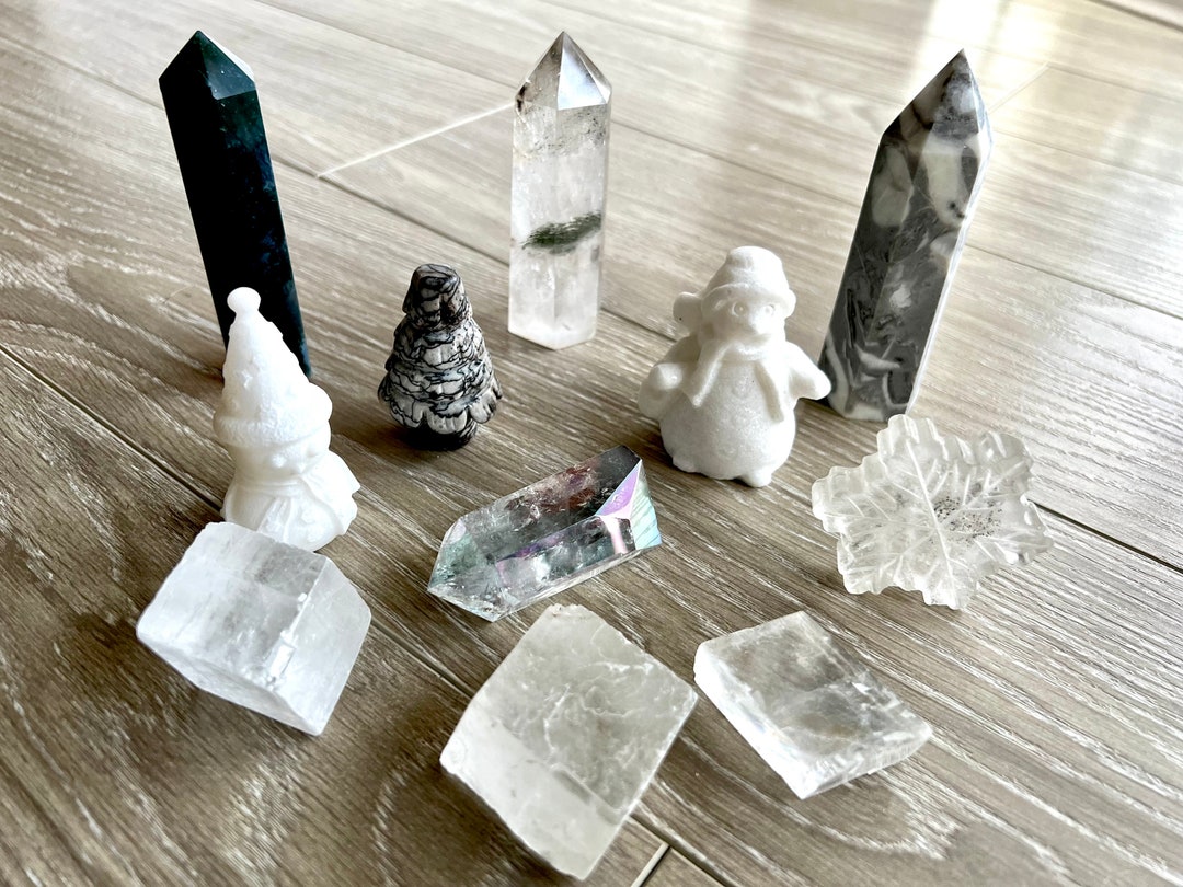 Milky Quartz Snowman Optical Calcite Angel Aura Point Crystal Garden ...